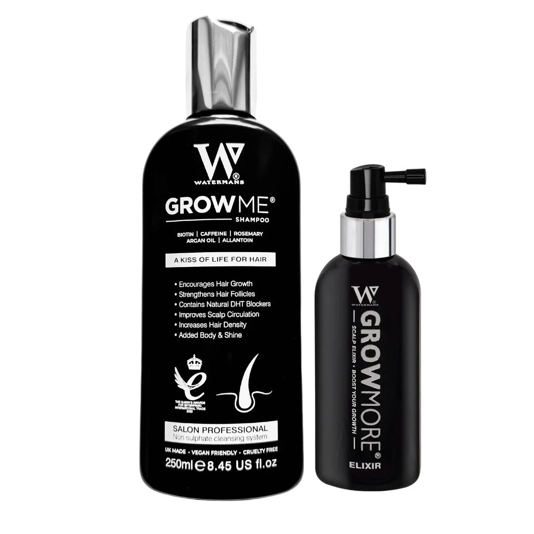 Hair Loss Shampoo & Overnight Scalp Elixir Set UK | Watermans Grow Me®